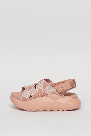 UGG, Sandale flatform LA Cloud, Roz/Alb, 7 - eMAG.ro