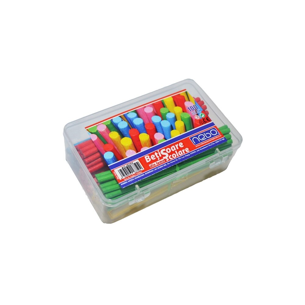 Betisoare scolare de lemn 100 buc - eMAG.ro