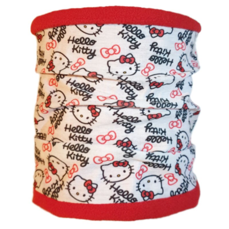 Fular Hello Kitty, model tub reversibil, 50 x 22 cm, polar fleece ...