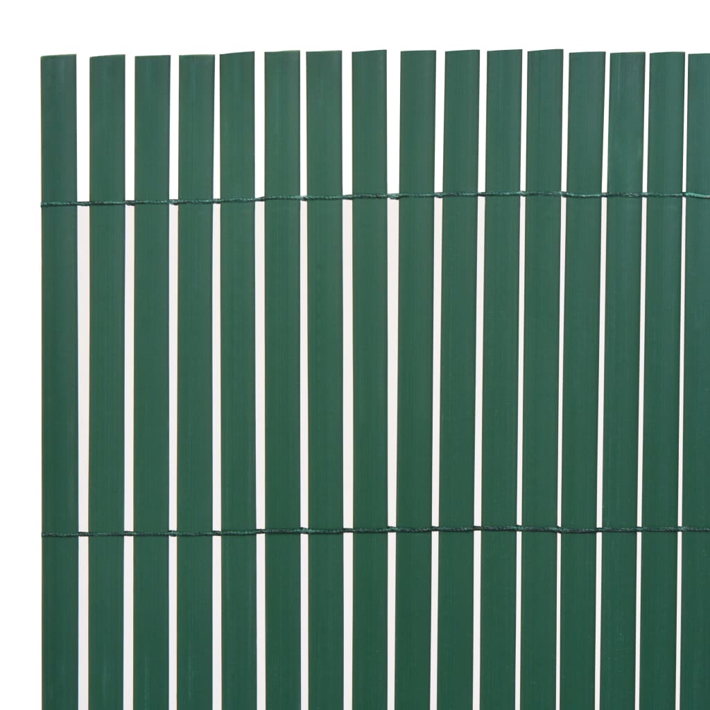 Panou de gard pentru gradina cu 2 fete vidaXL, PVC, 110 x 300 cm, Verde ...