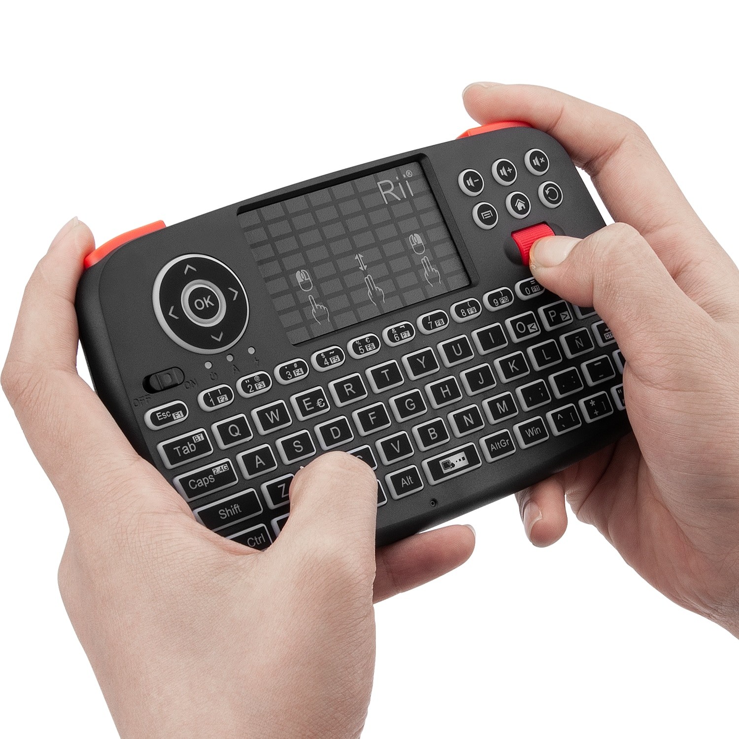 Tastatura Techstar® Rii i4, Dual Mode, Wireless, Bluetooth 3.0, Scroll ...