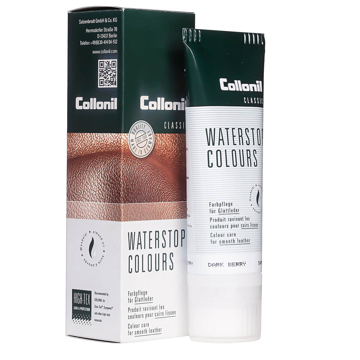 Cipőkrém mandulaolajjal Collonil Waterstop Colors, 75 ml, darkberry ...