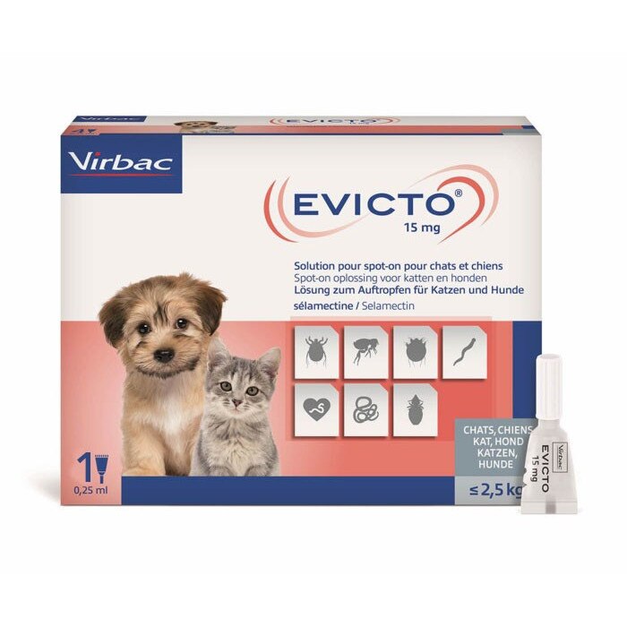 Deparazitare externa si interna, Evicto pentru caini si pisici sub 2,5 ...