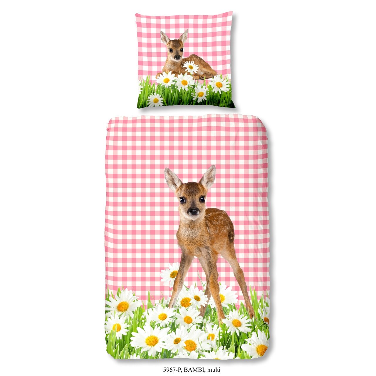 Детско спално бельо Good Morning Bambi, 100% памук, 2 броя, разноцветен ...
