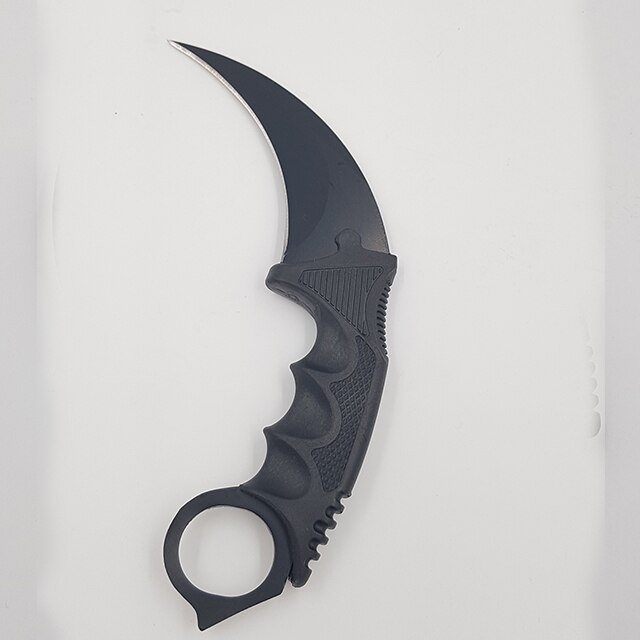 Cutit Karambit negru cu teaca si snur de agatat CS:GO - eMAG.ro