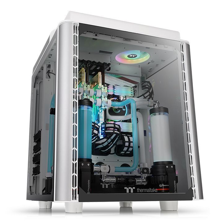 Carcasa computer, Thermaltake, Sticla securizata, Alb - eMAG.ro