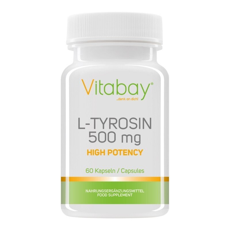 Vitabay L-Tyrosine (L-Tirozina), 500 mg, 60 Capsule - eMAG.ro