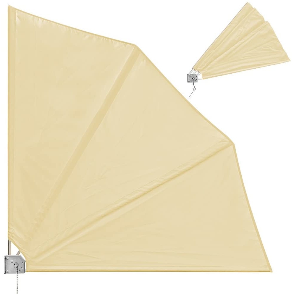 Paravan protectie balcon, Bej, Pliabil, 140x140cm - eMAG.ro