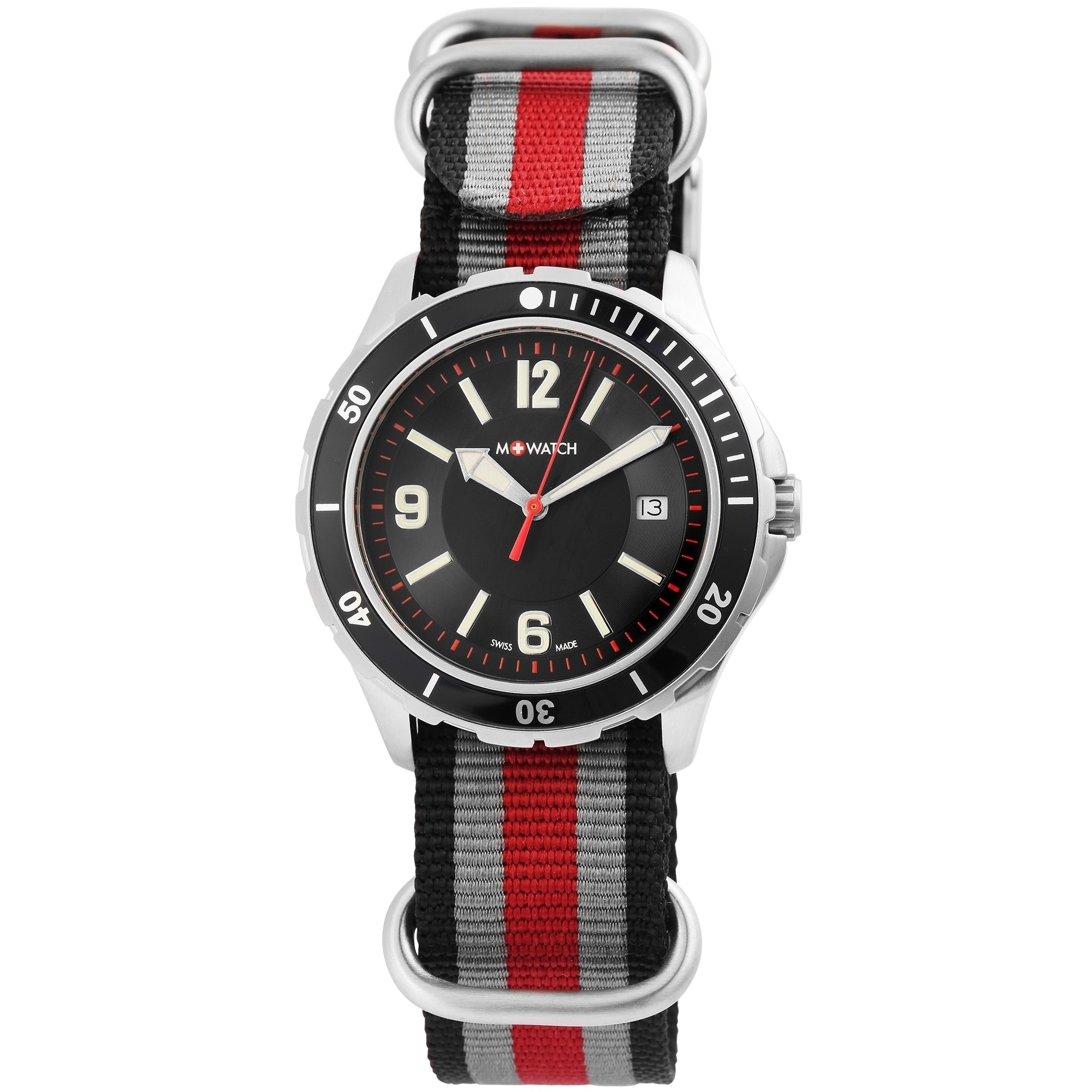 Ceas barbati, M-Watch, Aqua Steel, data, bicolor, curea textil/nylon ...