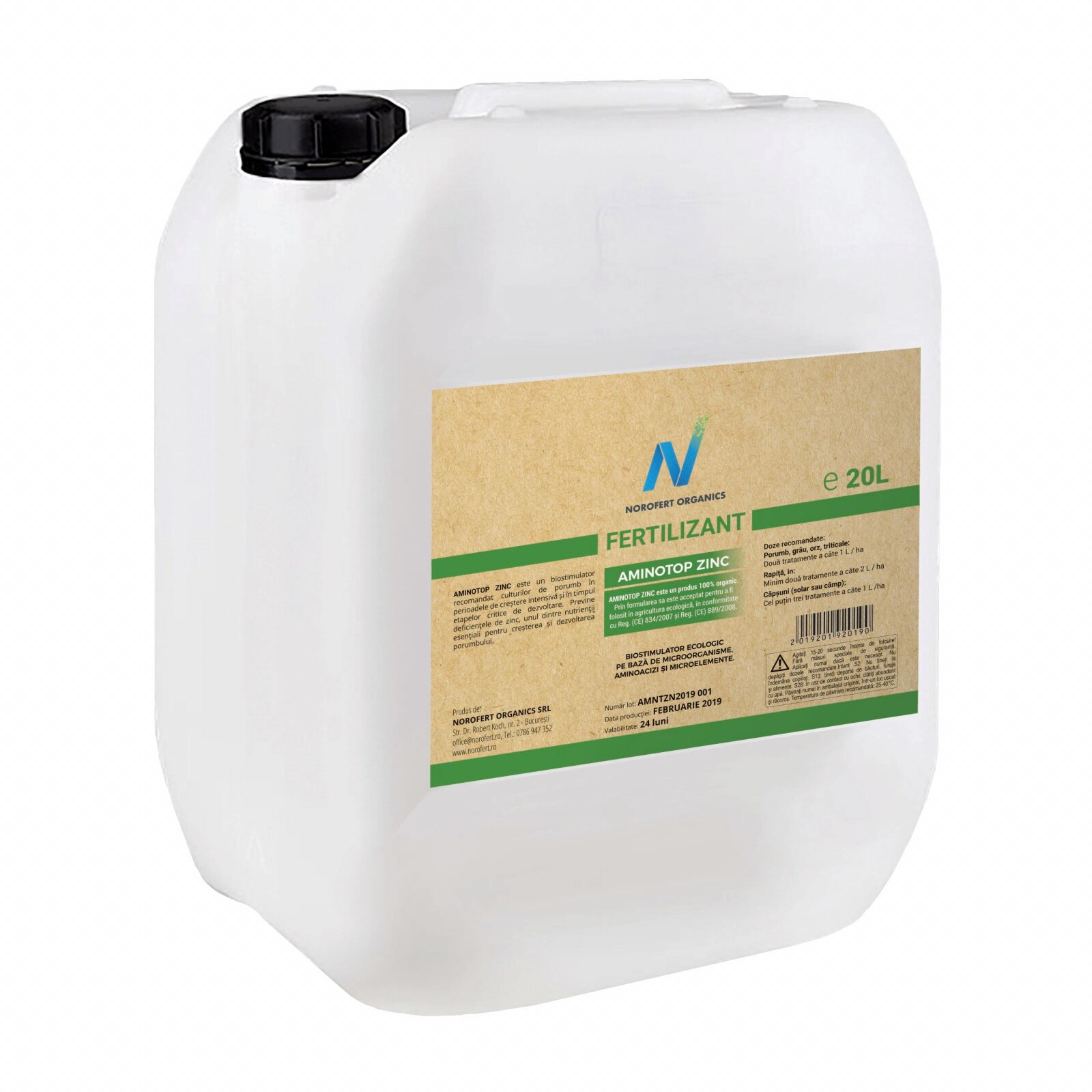 Fertilizant eco cu zinc Aminotop Zinc, N NOROFERT FITO, 20 l - eMAG.ro