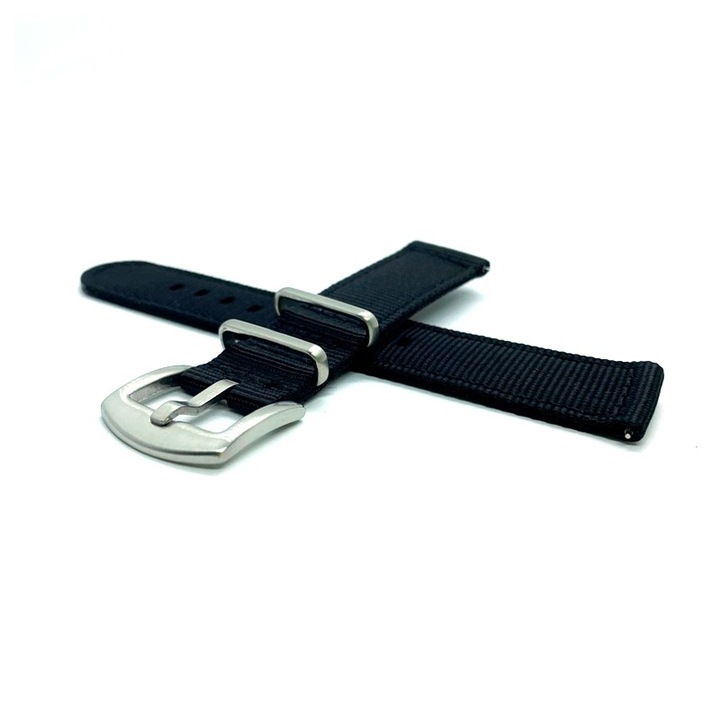 Curea ceas textil 20mm negru - eMAG.ro