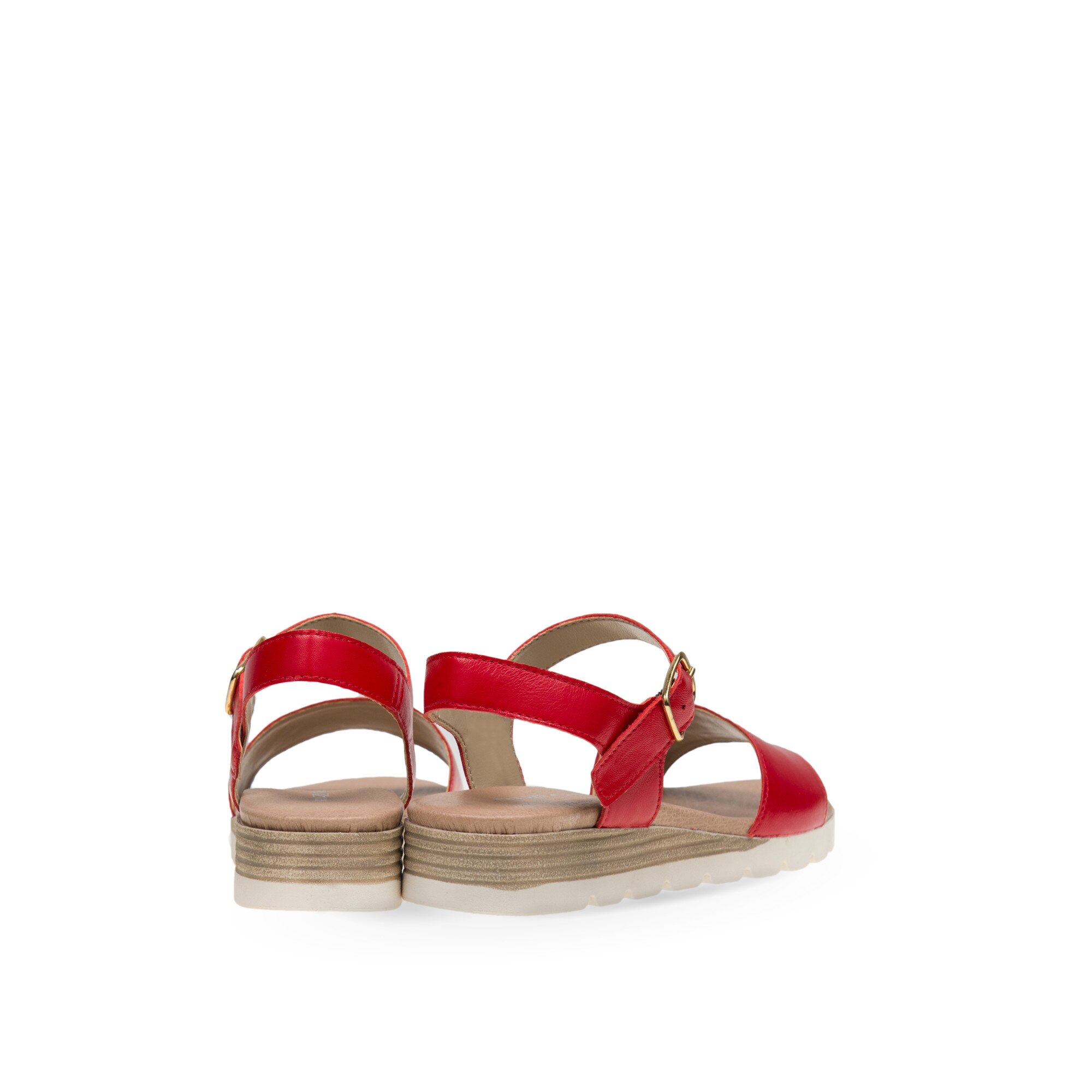 Sandale din piele naturala, Rizzoli, cu platforma, SA0085, Rosu ...