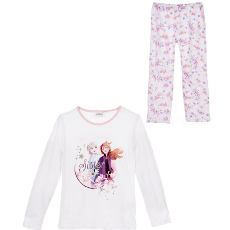 Pijama Disney Frozen 2, Anna si Elsa, 4 ani, alb - eMAG.ro