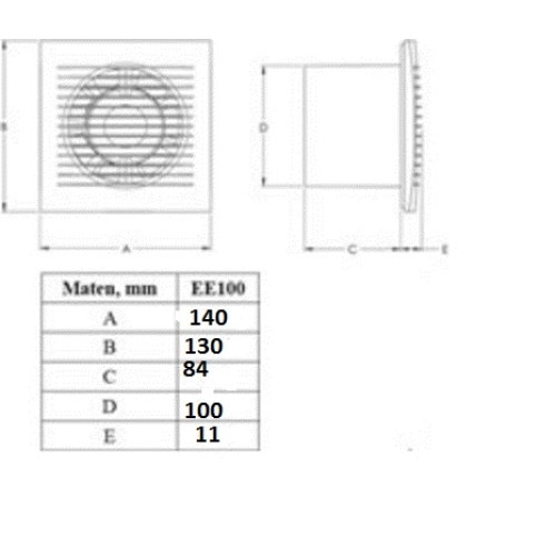Ventilator axial baie cu masca extraplata SILVER E100S - 100 mm - eMAG.ro
