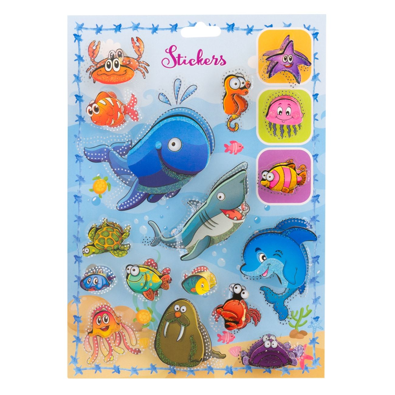 Stickere colorate cu animale acvatice, Maison du Paradis, 21 x 29 cm ...