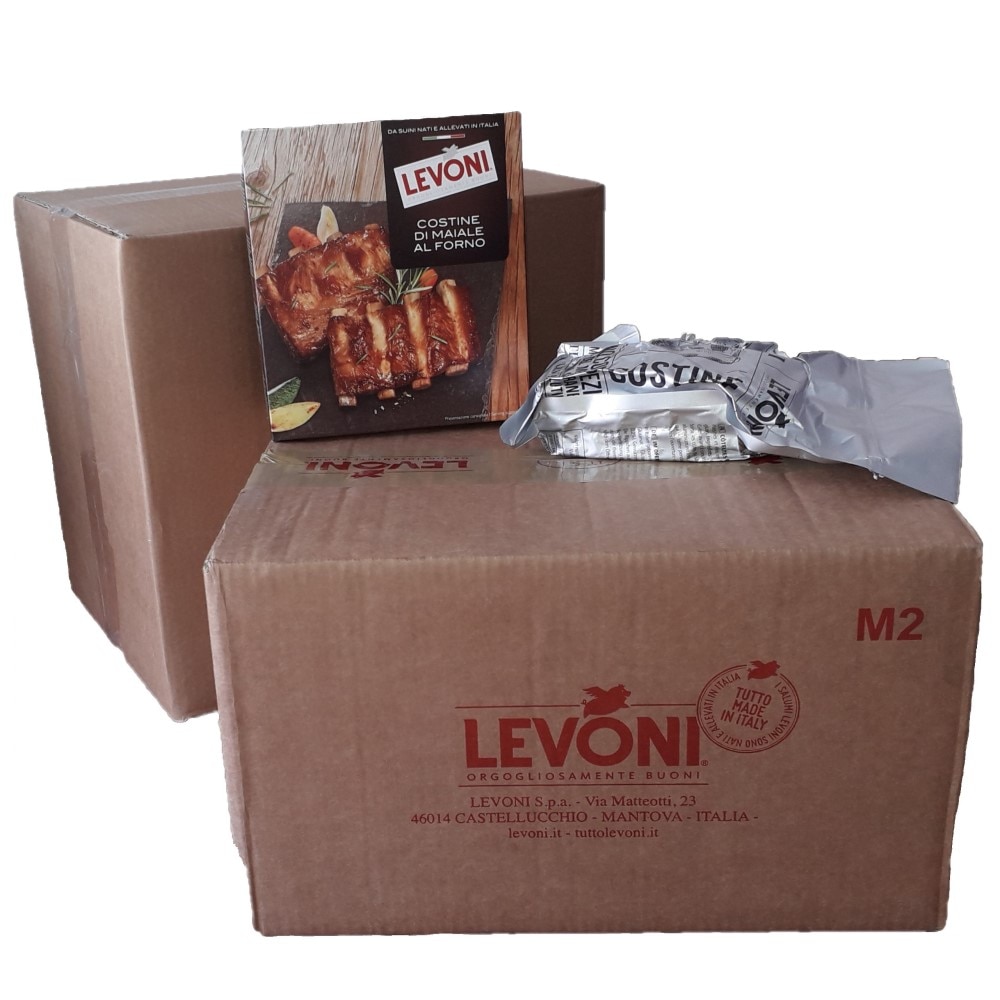 Set 10 bucati Coaste de Porc, Levoni, in regim de conserva, aprox 550g ...