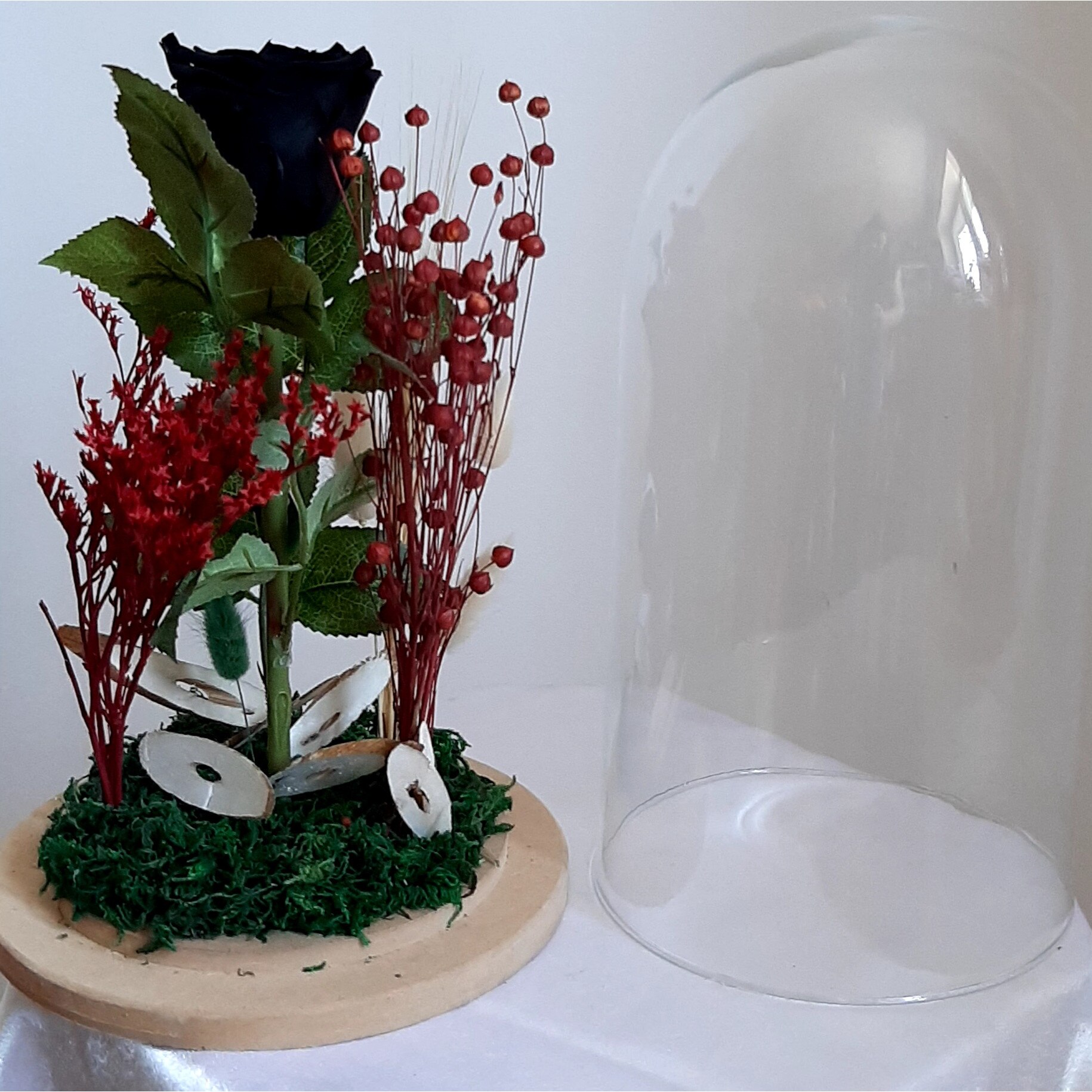 Trandafir criogenat, negru, cupola 28x10 cm - eMAG.ro