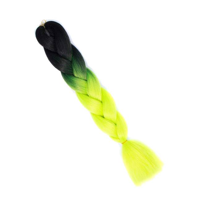 Extensie colorata pentru impletituri, Yellow Ombre, par sintetic, 62cm ...