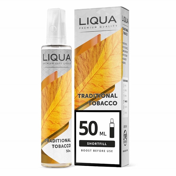 Lichid Tigara Electronica Liqua Shortfill - Traditional Tobacco ,50ml ,0mg/ml - eMAG.ro