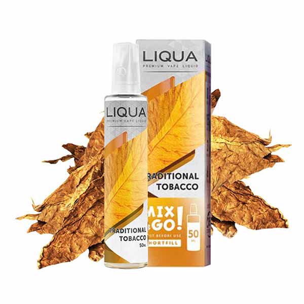 Lichid Tigara Electronica Liqua Shortfill - Traditional Tobacco ,50ml ,0mg/ml - eMAG.ro
