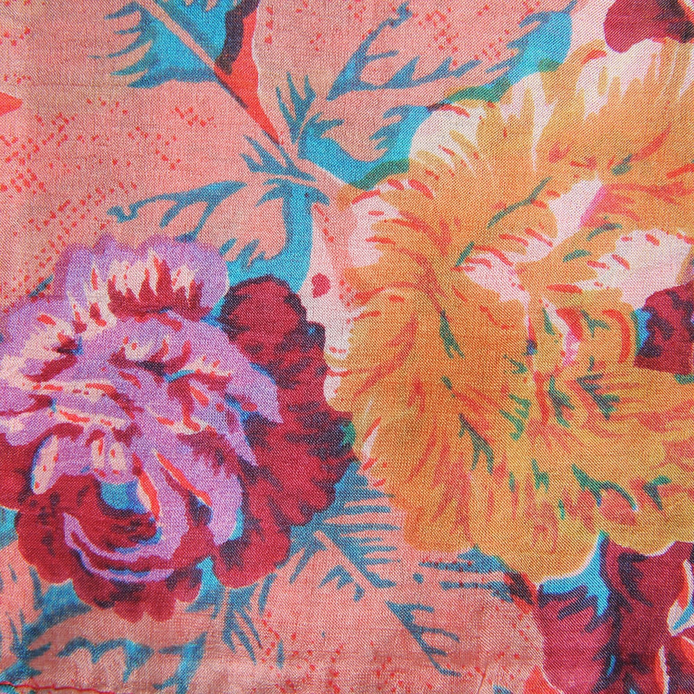 Esarfa matase, fundal rosu, Meli Melo Paris - eMAG.ro