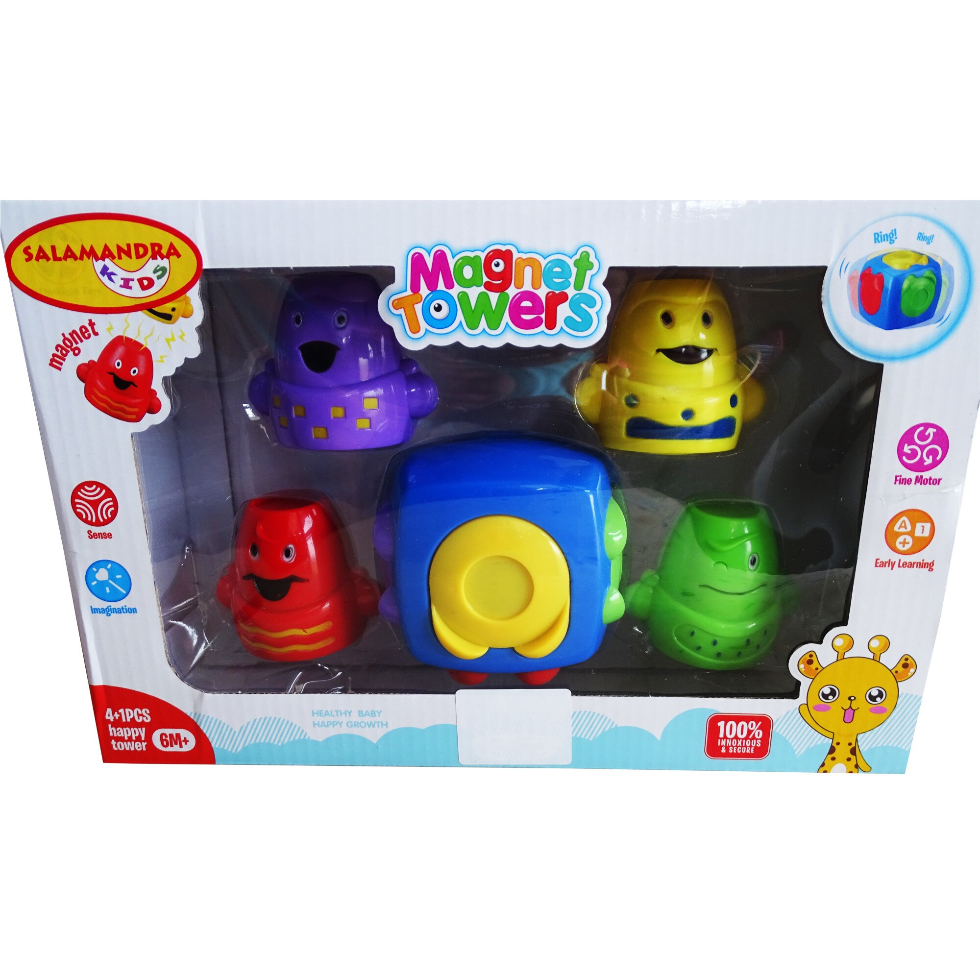 Magnet Towers kocka készlet csecsemőknek, 5 db - eMAG.hu