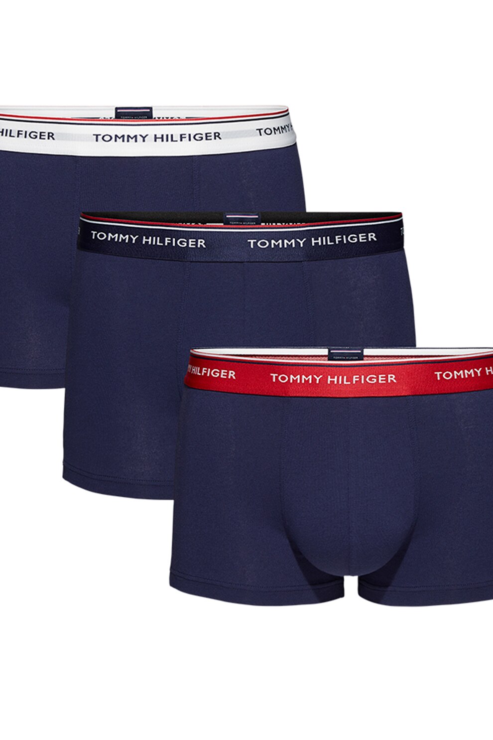 Tommy Hilfiger, Set de boxeri cu banda logo in talie - 3 perechi ...