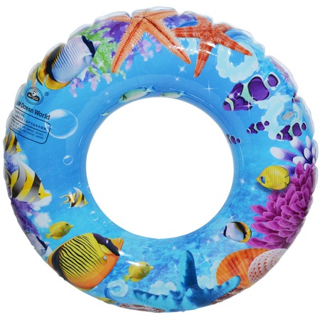 Colac baie gonflabil, cu desene, Albastru, 60 cm, Robentoys - eMAG.ro
