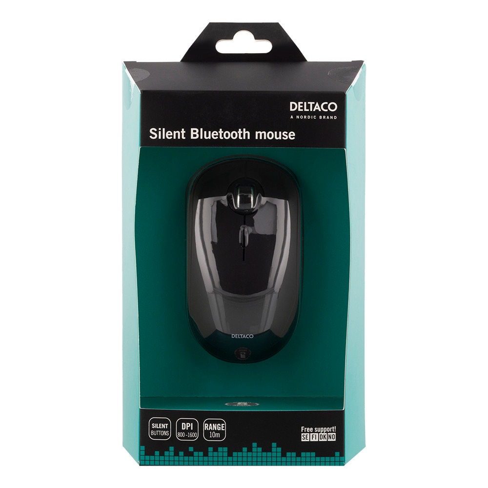 Mouse wireless silentios DELTACO, Bluetooth, 800-1600 DPI, 125 Hz ...
