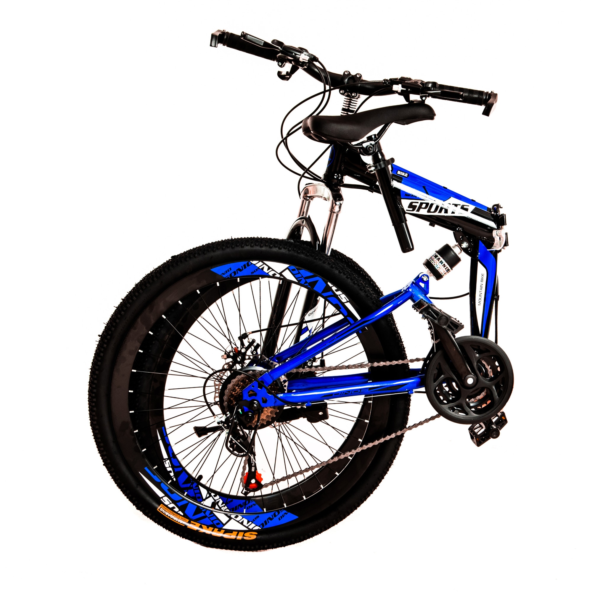 Велосипед, DINOS, SportCompact 26", Сгъваем, Черно/Син - eMAG.bg