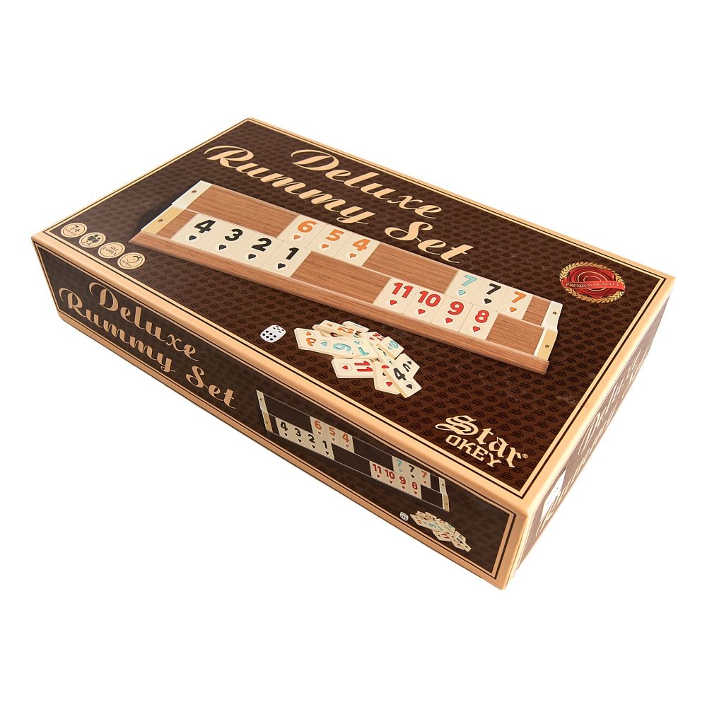 Joc remi/rummy din lemn DELUXE - eMAG.ro