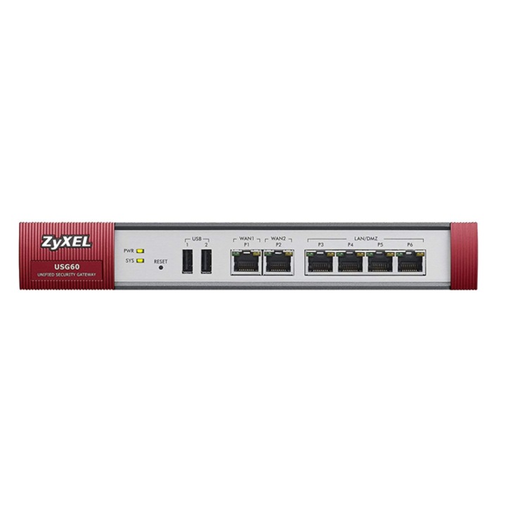 Router wireless Zyxel USG60 UTM BDL Firewall 10/100/1000, 4x LAN/DMZ ...