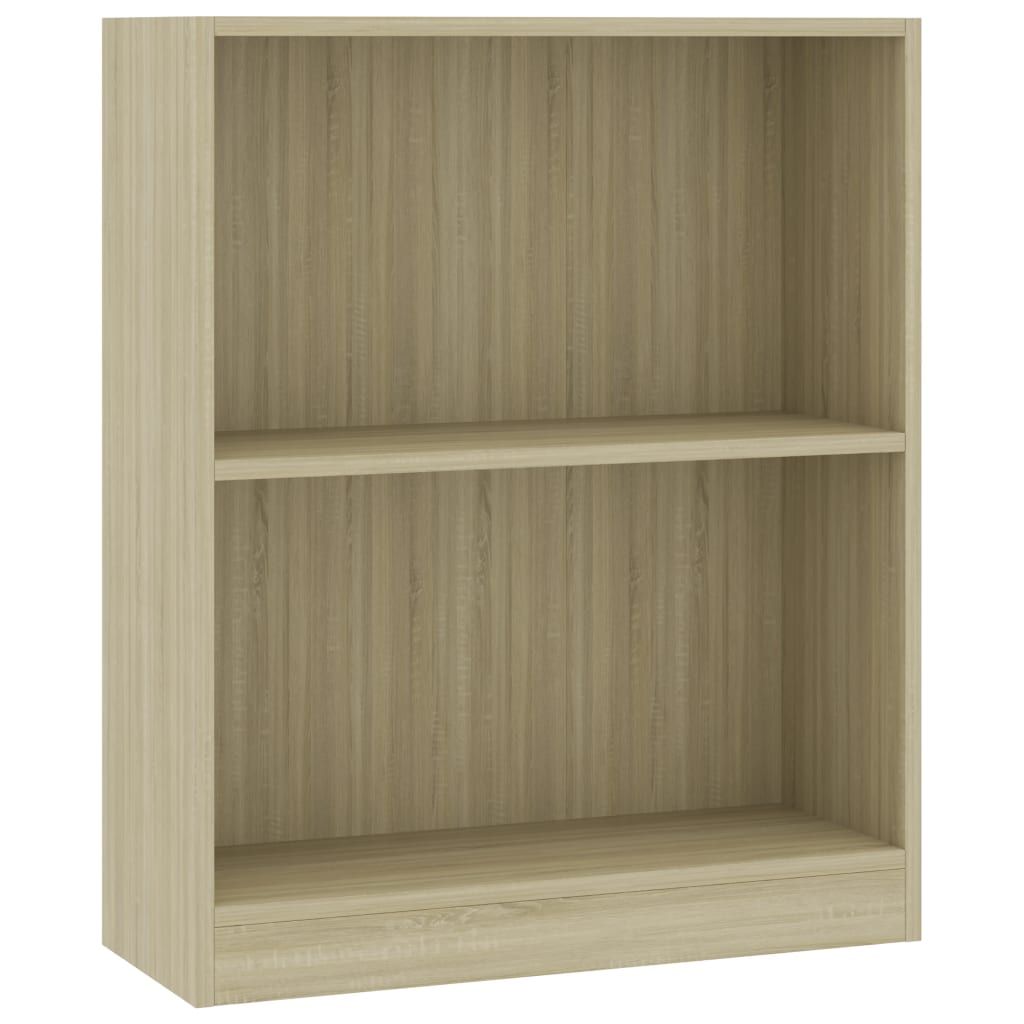 Biblioteca, stejar sonoma, 60x24x74,5 cm, lemn compozit, cu design ...