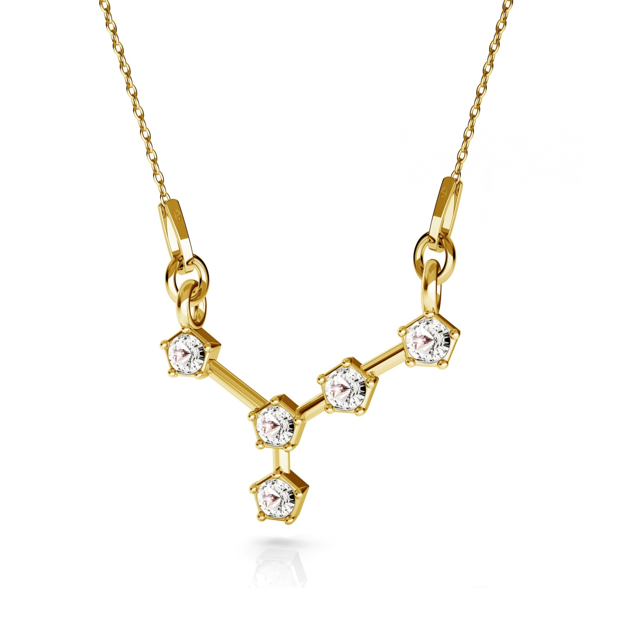 Colier Constelatie Zodiacala Rac din Argint 925 placat cu Aur 24k si ...