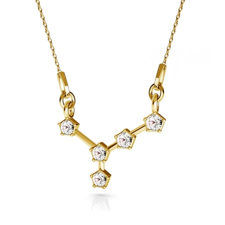 Colier Constelatie Zodiacala Rac din Argint 925 placat cu Aur 24k si ...