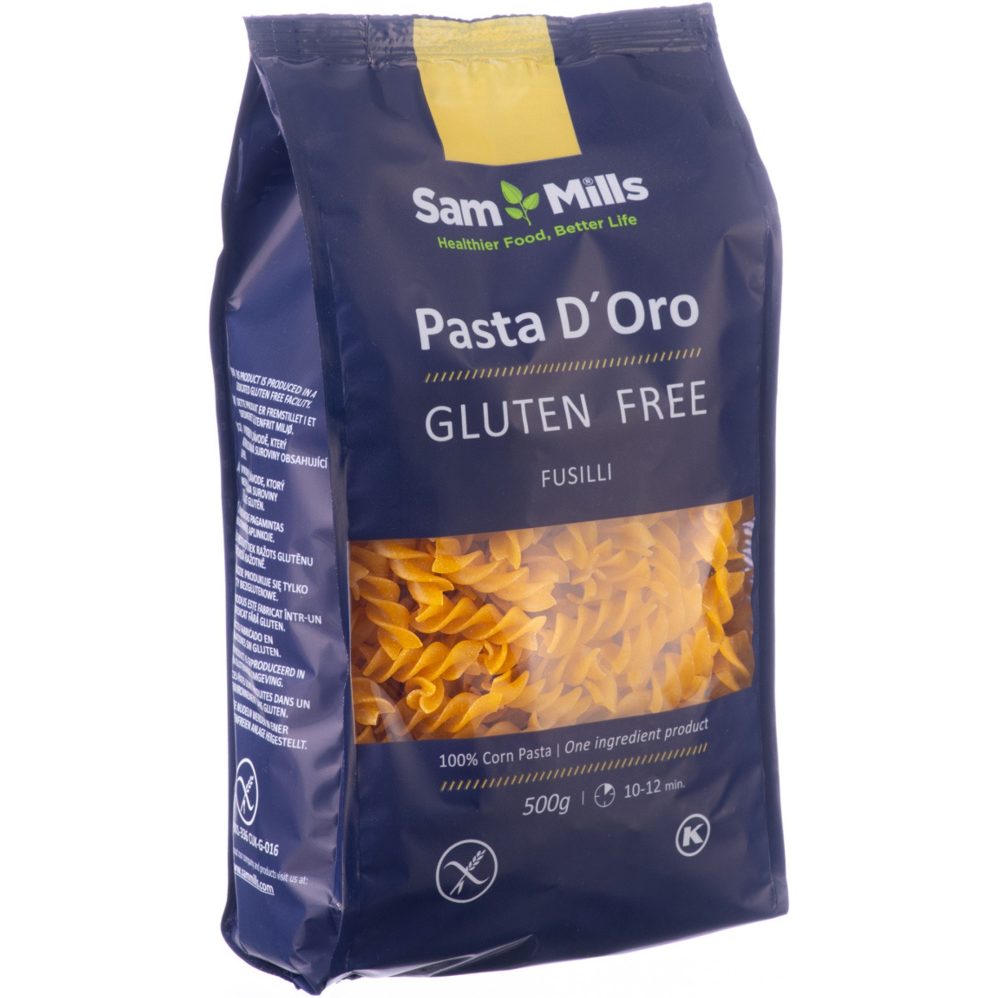 Pasta D'Oro din porumb, fara gluten Fusilli 500g Sam Mills ...