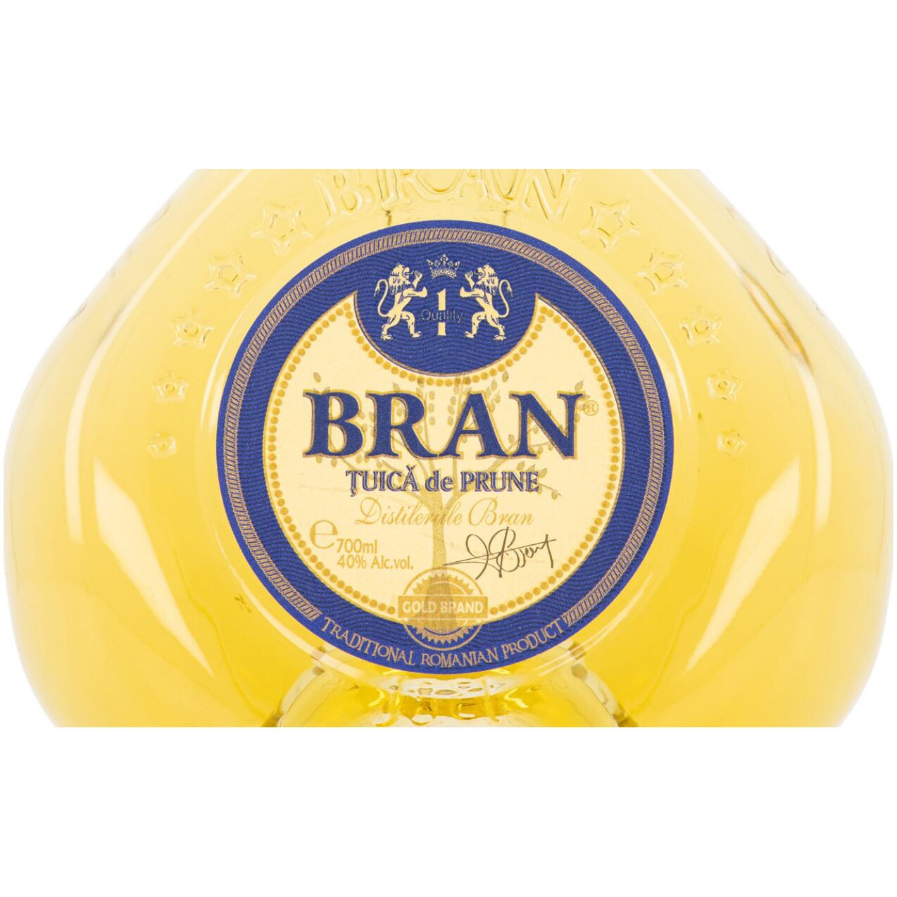 Tuica prune Bran, 40%, 0.7L - eMAG.ro