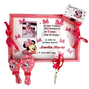 Set personalizat pentru taierea motului la fetita, 6 articole - eMAG.ro