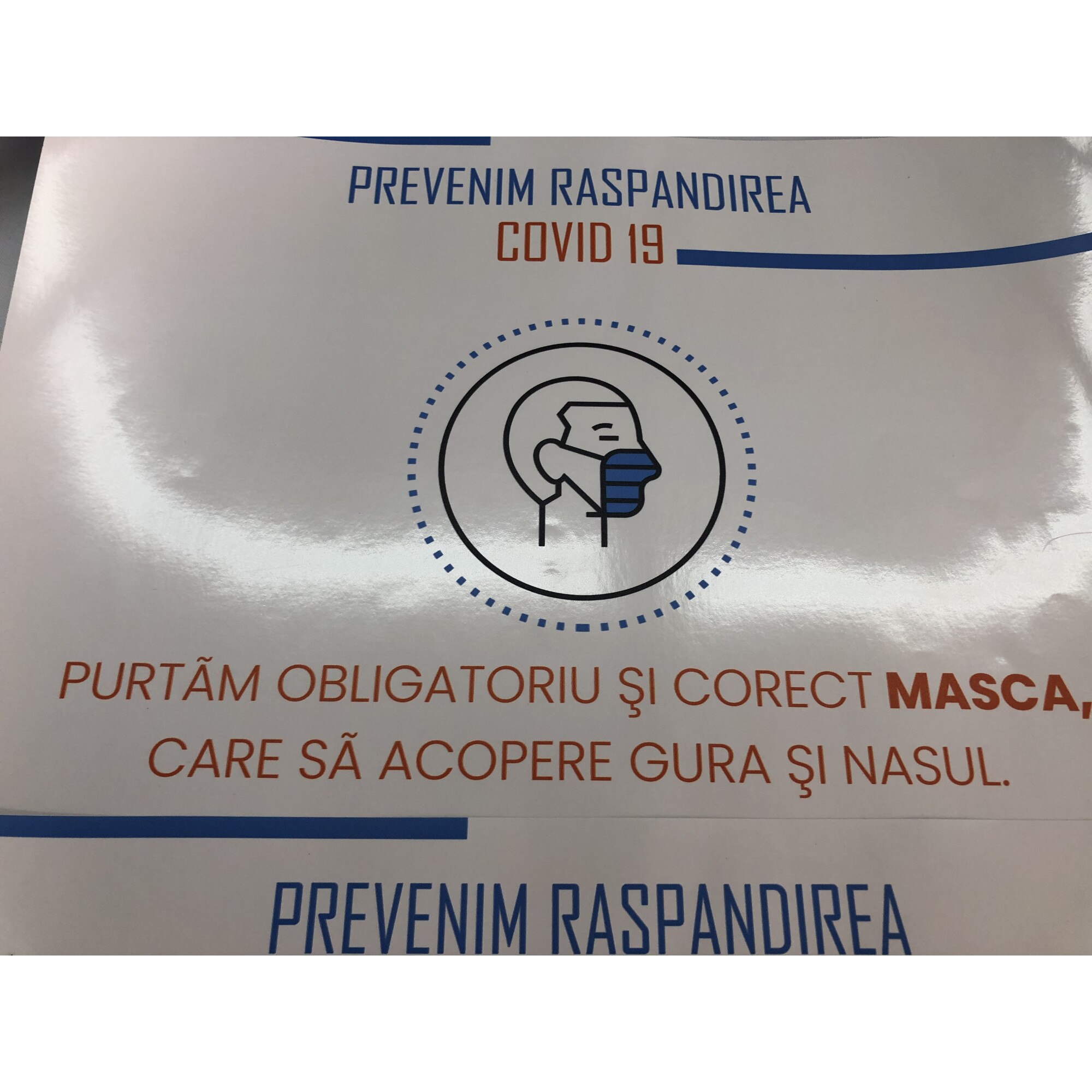 Afis autocolant Poarta masca, format A3 - eMAG.ro