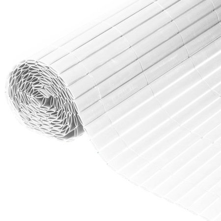 Paravan de gradina cu doua fete Nature, PVC, 1 x 3 m, Alb - eMAG.ro