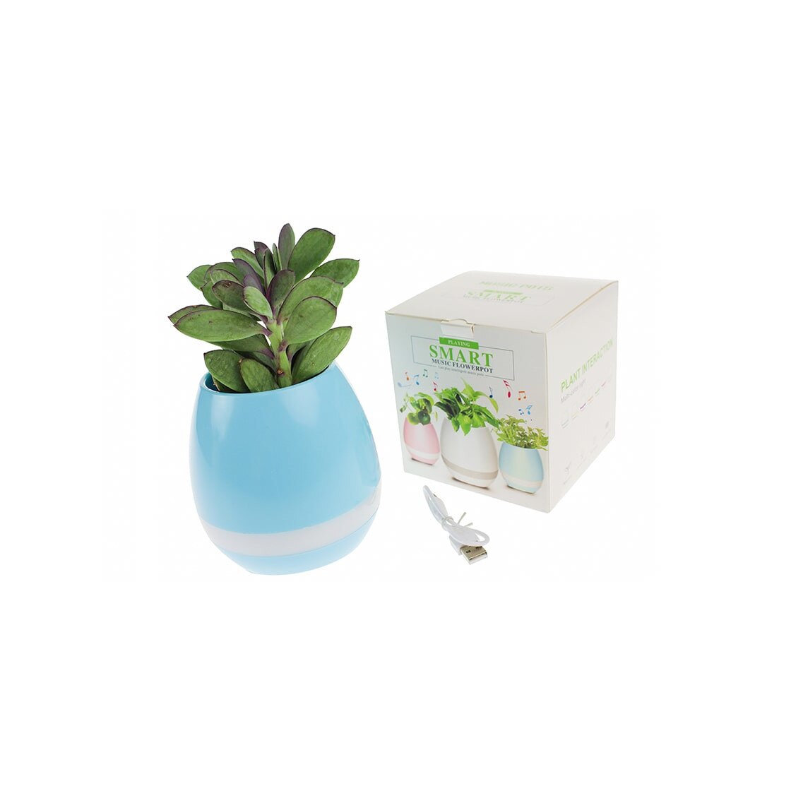 Ghiveci LED cu boxa bluetooth - eMAG.ro