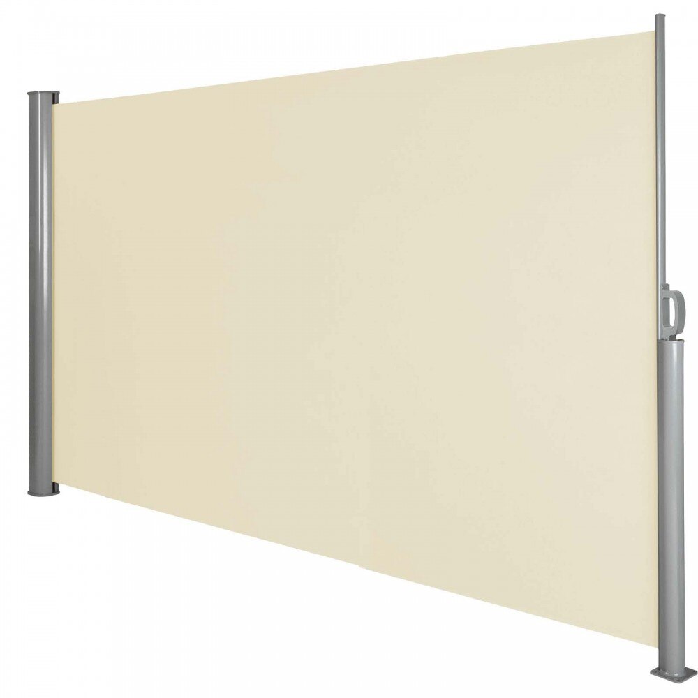 Paravan solar lateral Bipiline, retractabil, 360 x 160 cm, Bej - eMAG.ro