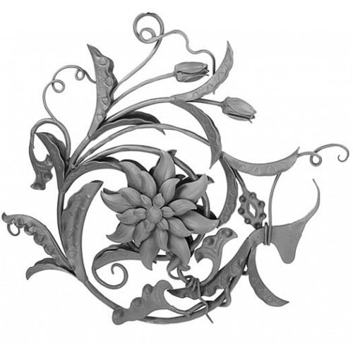Ornament central pentru balustrada, poarta si gard, Stift Lux Design ...
