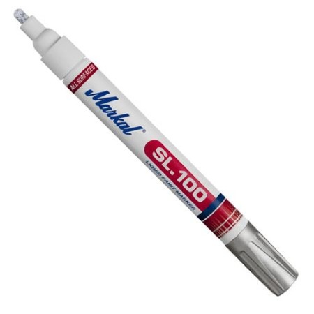 Marker pentru scris pe anvelope, de culoare alba, rezistent in timp ...