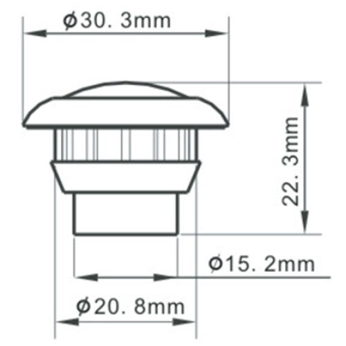 LED странична лампа SL-5007, 12-24V, червена, водоустойчива, 3 ...