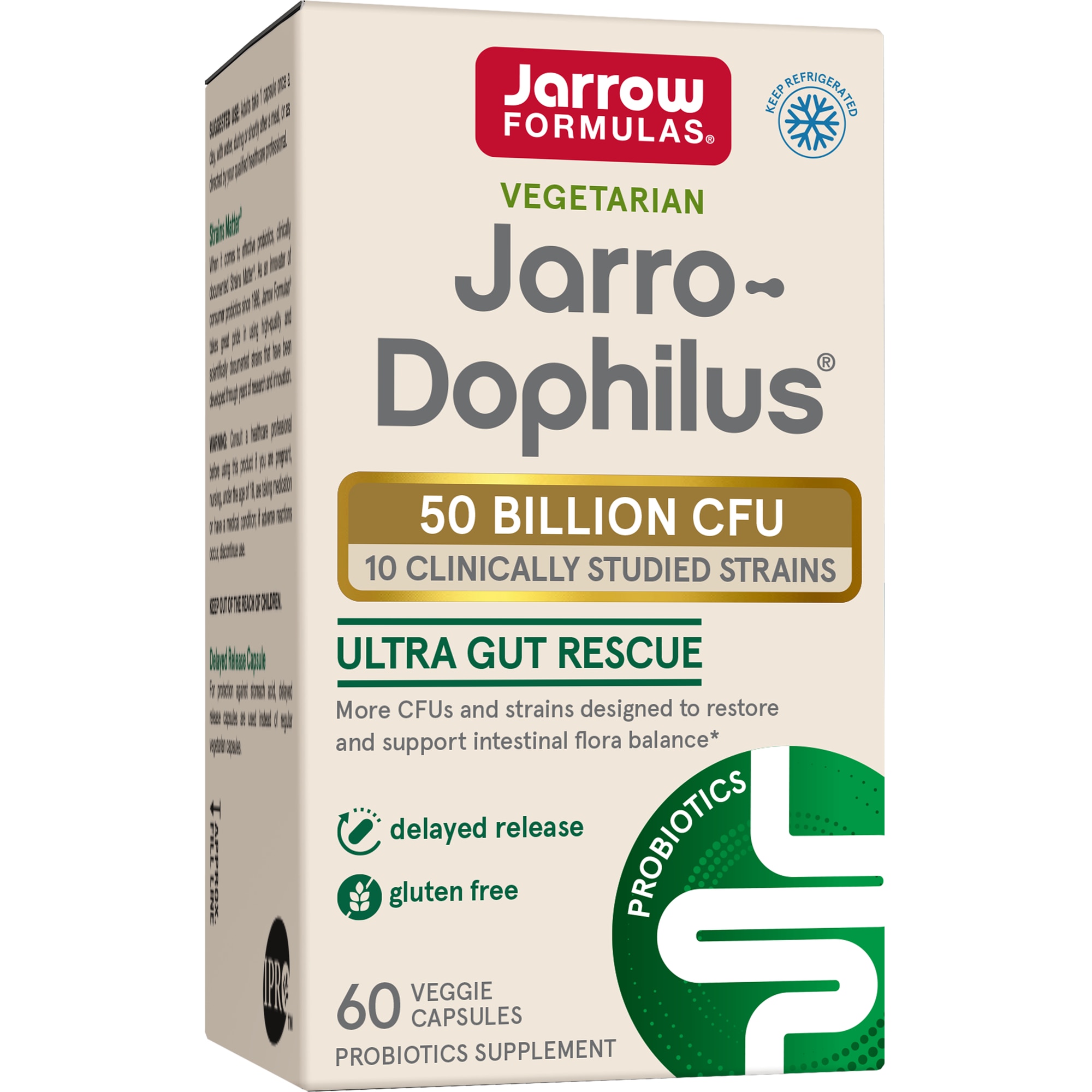 Probiotice Jarro-Dophilus Ultra Jarrow Formulas, Secom 60 capsule - eMAG.ro