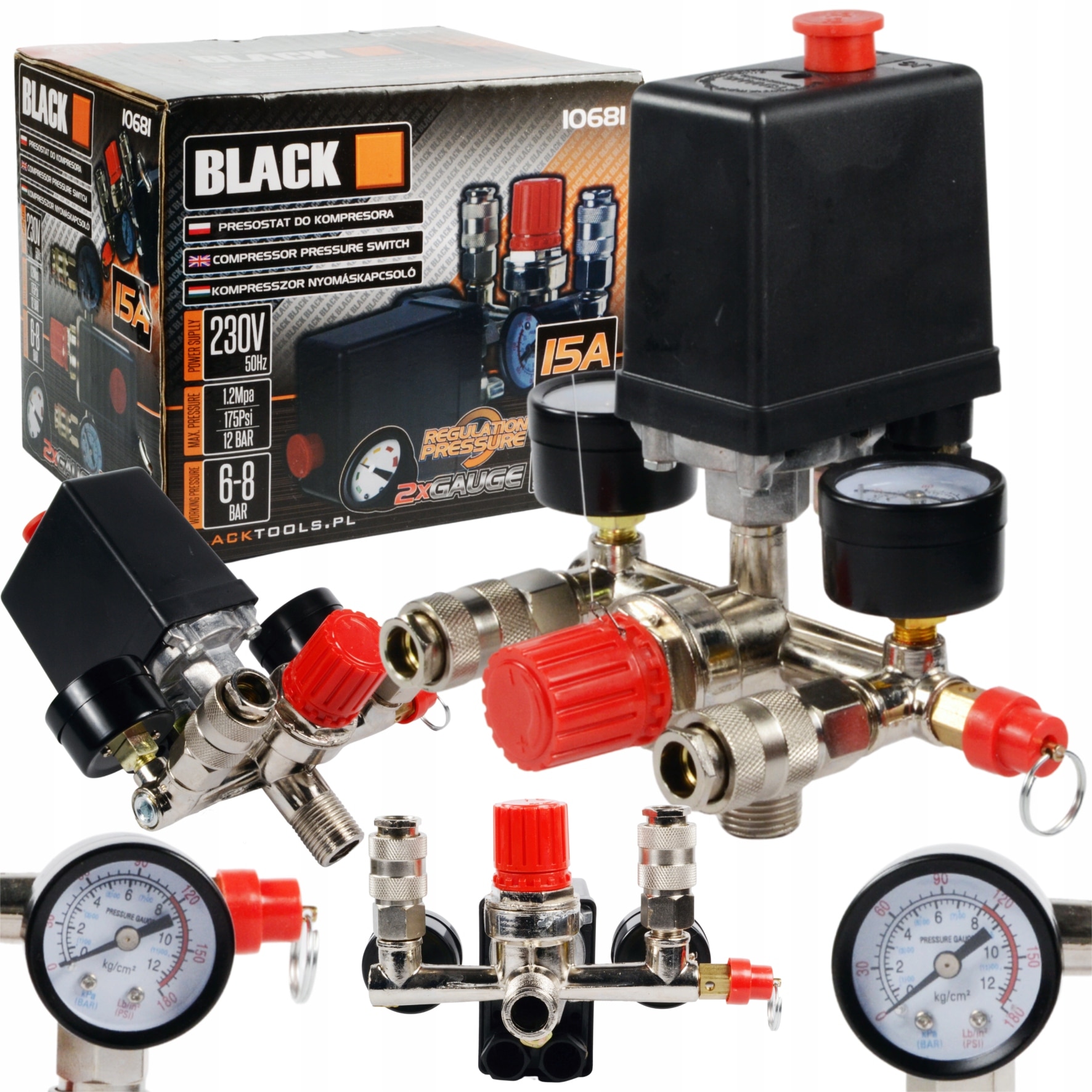 Presostat aer supape 20A 230V 3-10 bari - eMAG.ro