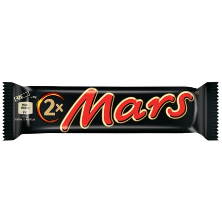 Baton ciocolata cu lapte si miez de caramel si nuga MARS 2 x 35g, 70g ...