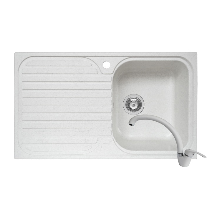 Pachet 2in1 chiuveta Pyramis Stripe DUROTHEK si baterie lebada ...