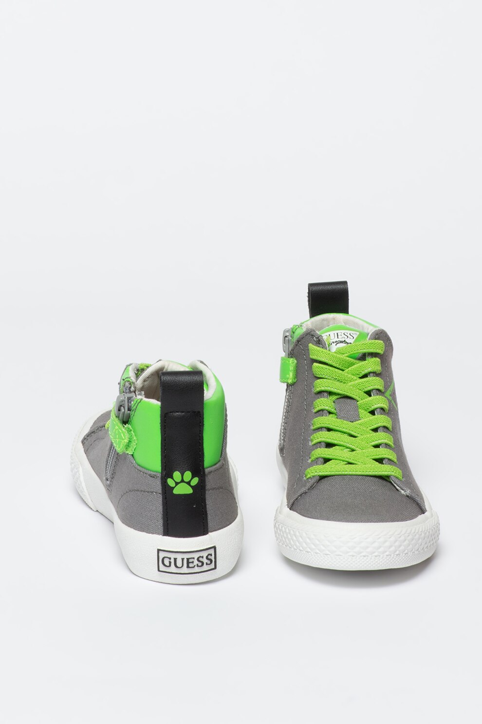 Guess, Tenisi mid-high cu model logo, Gri, 31 EU - eMAG.ro
